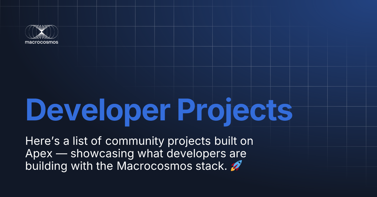 Developer Projects | Macrocosmos Developer Guide